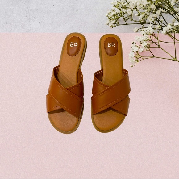 bp | Shoes | Womens Brown Winnie Slide Sandal In Cognac | Poshmark